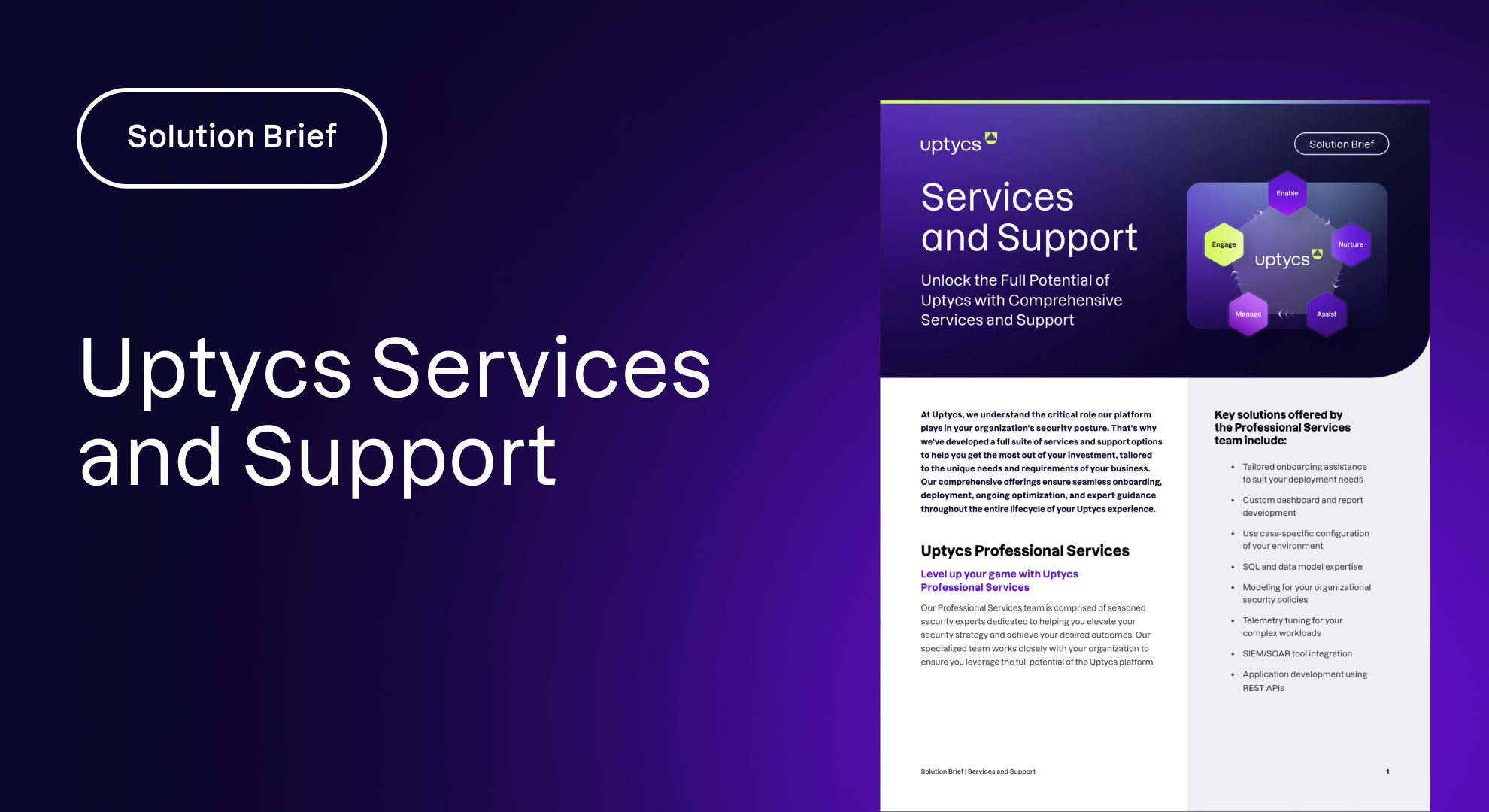 Solution Brief | Uptycs Services and Support